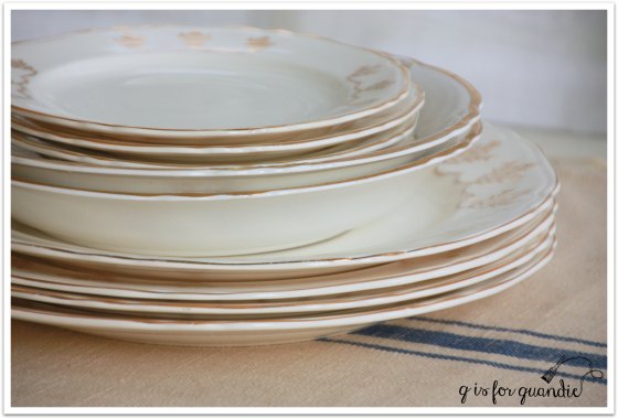 a thing for plates. – q is for quandie