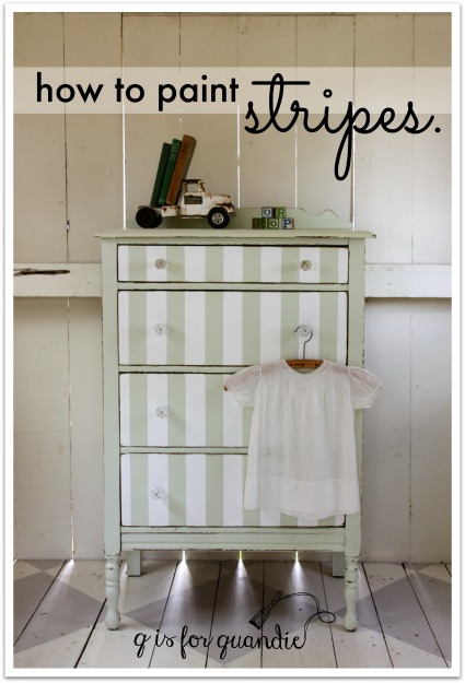 how to paint stripes; or measure twice, stripe once. – q is for quandie