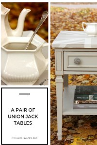 a pair of union jack tables. – q is for quandie