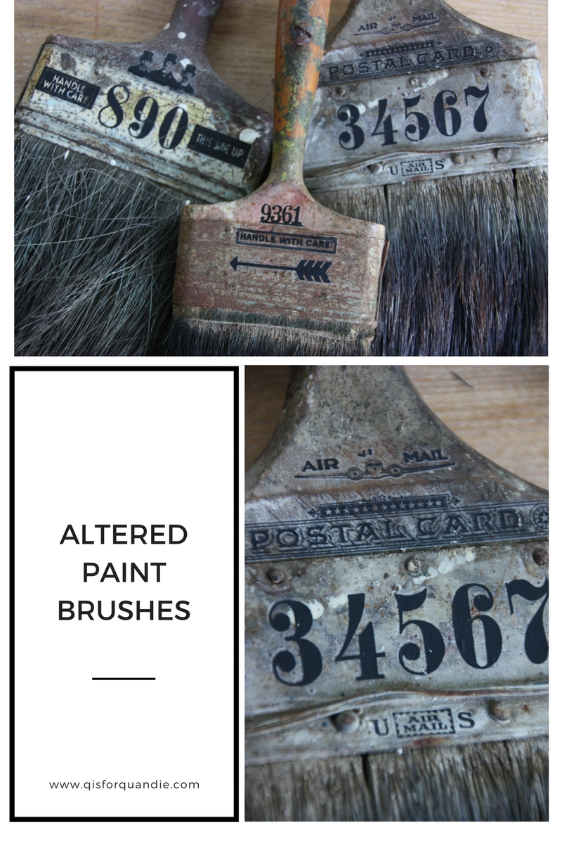altered paint brushes. – q is for quandie