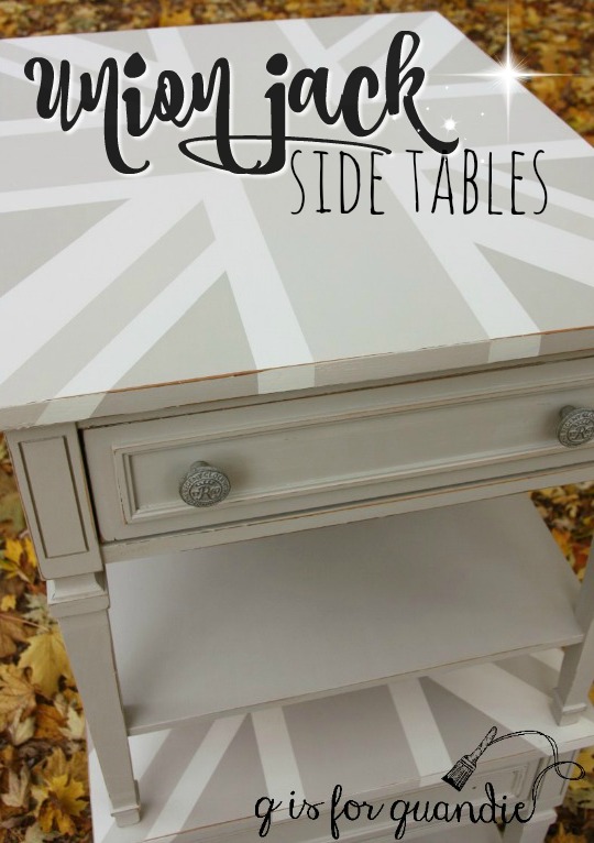 a pair of union jack tables. – q is for quandie