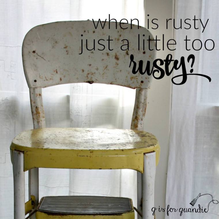 when is rusty just a little too rusty? – q is for quandie