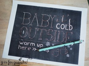 a chalkboard tutorial. – q is for quandie