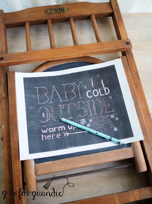 a chalkboard tutorial. – q is for quandie