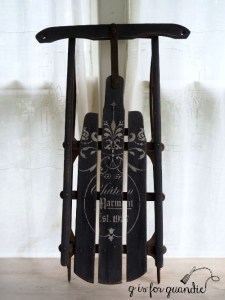 vintage sled, take two. – q is for quandie