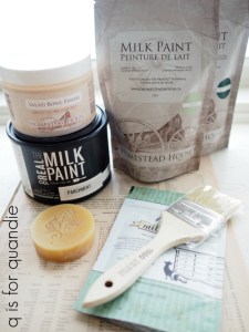 milk paint advanced techniques. – q is for quandie