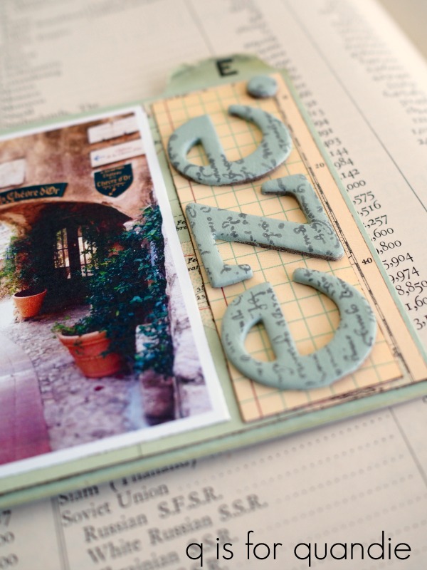 the index card art project. – q is for quandie