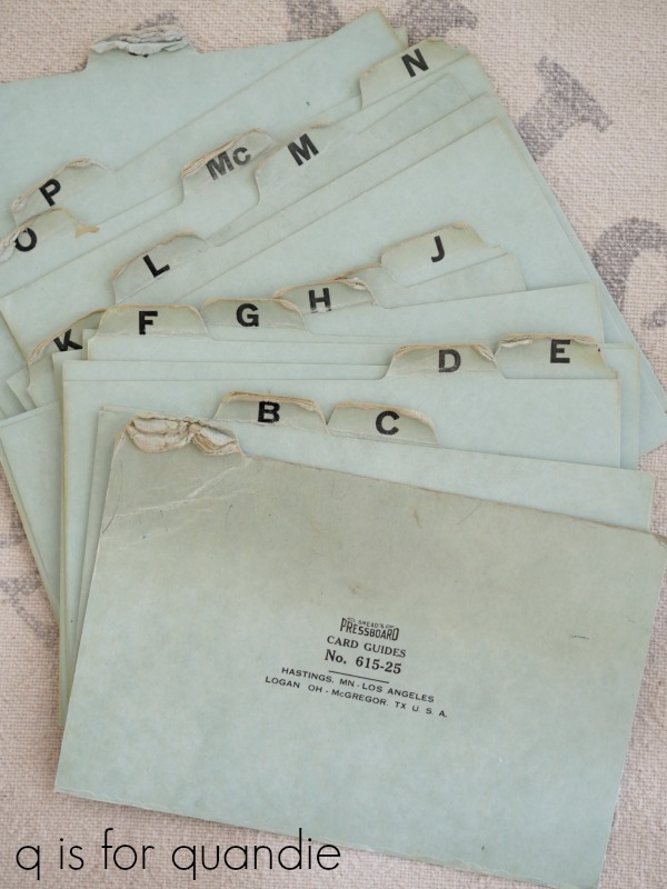 the index card art project. – q is for quandie