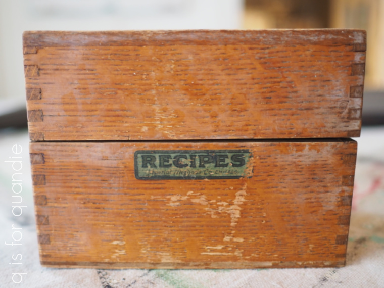 the recipe box. – q is for quandie