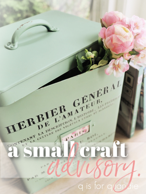 a small craft advisory. – q is for quandie