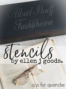 stencils by ellen j goods. – q is for quandie
