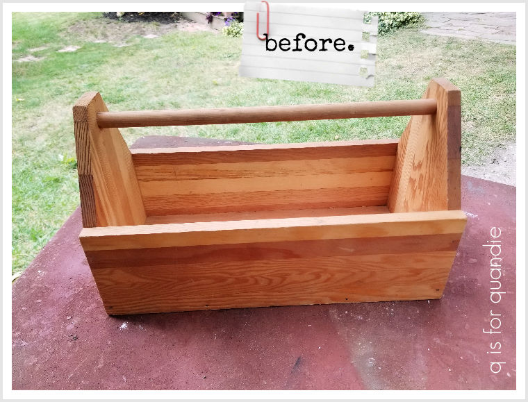 a simple wood tote. – q is for quandie