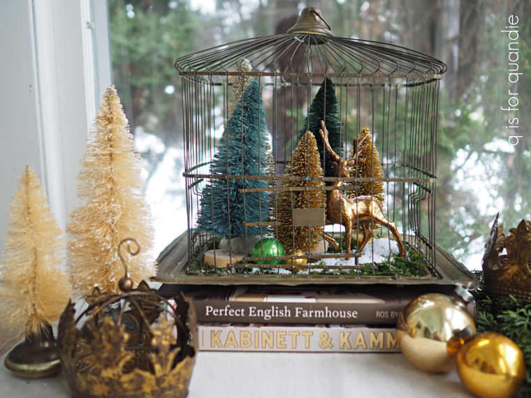 the Christmas birdcage. – q is for quandie