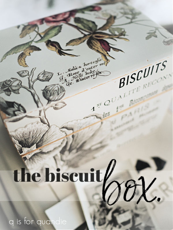 the biscuit box. – q is for quandie