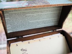 an altered recipe box. – q is for quandie